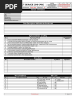 Vehicle Service Job Card Template | PDF