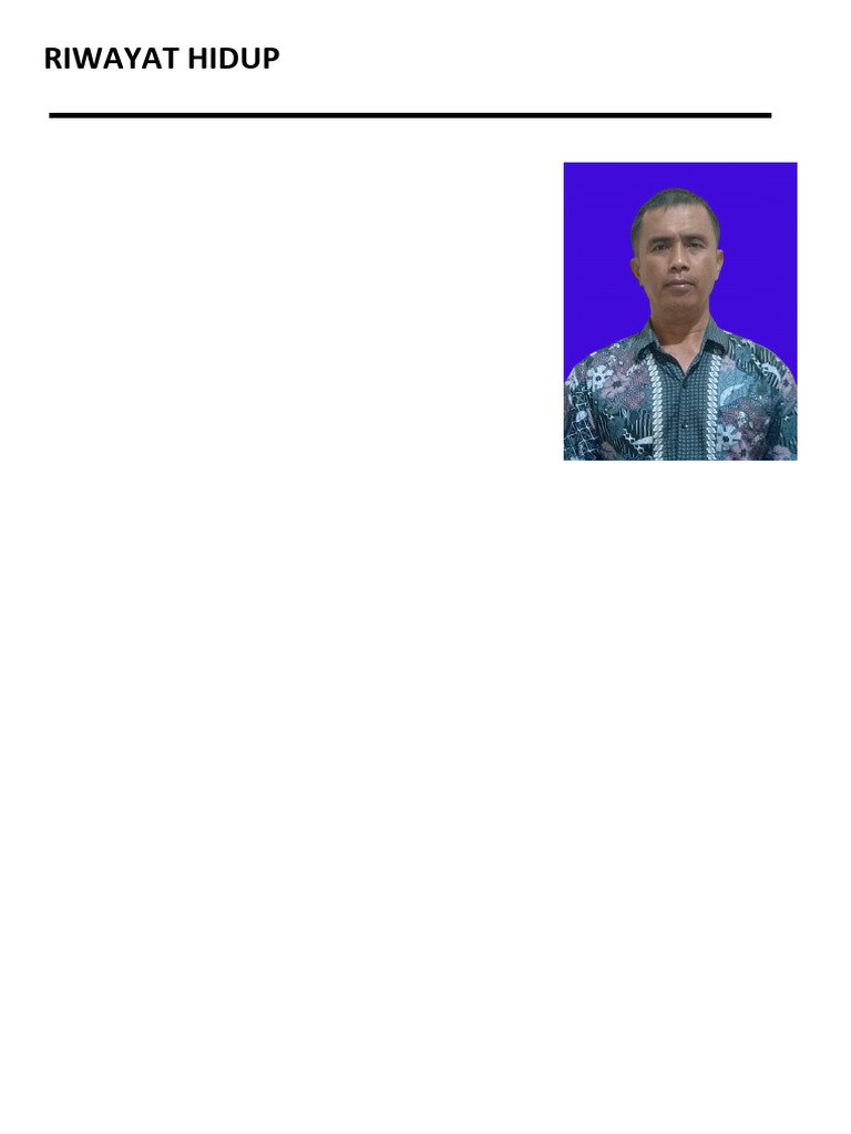 Riwayat Hidup Edi Susanto | PDF