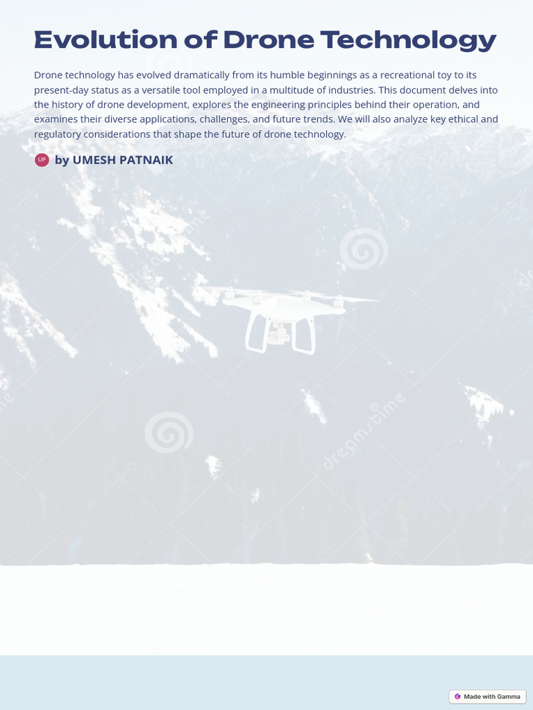Evolution of Drone Technology | PDF | Unmanned Aerial Vehicle ...
