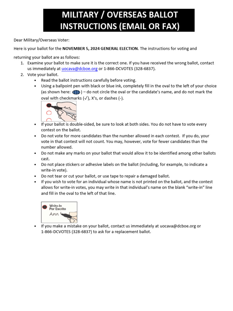 UOCAVA PDF Delivery Package | PDF | Ballot | Voting