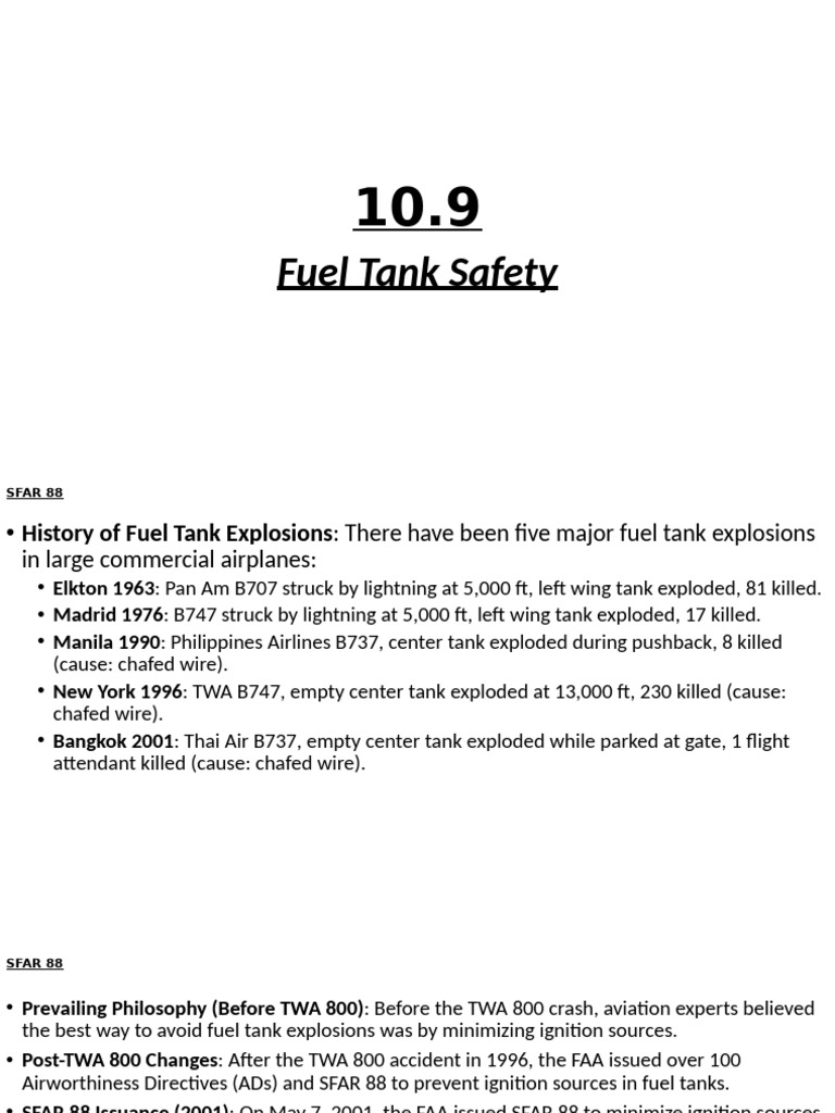 SFAR 88 Fuel Tank Safety Training Guide | PDF | Aviation