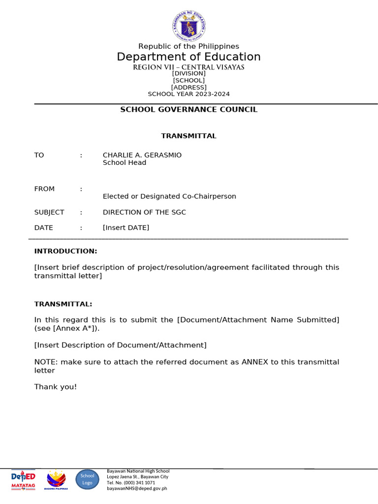 5 SGC MOV Transmittal To SH | PDF