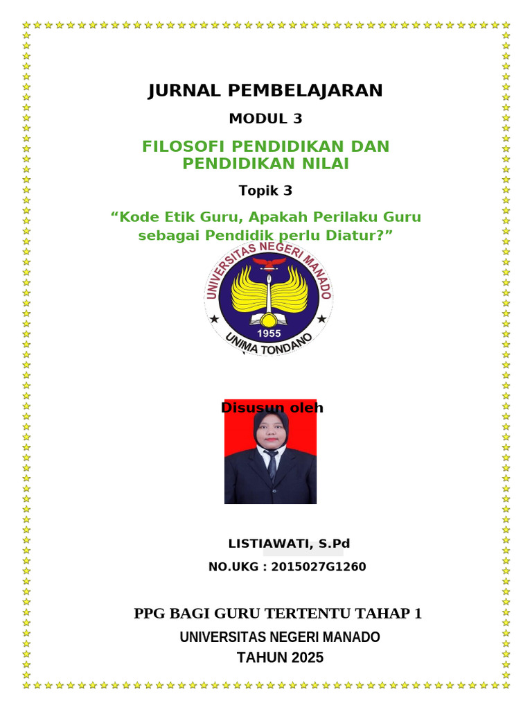 Kode Etik Guru dalam Pendidikan Nilai | PDF
