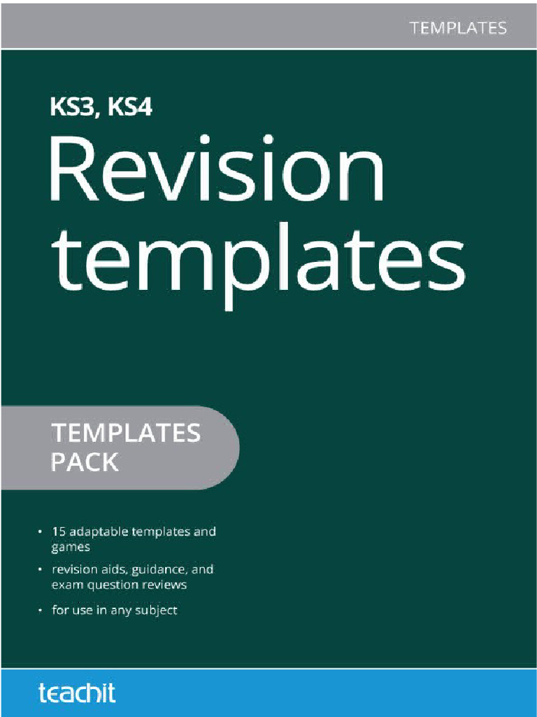 Revision Templates Pack | PDF | Flashcard | Memory