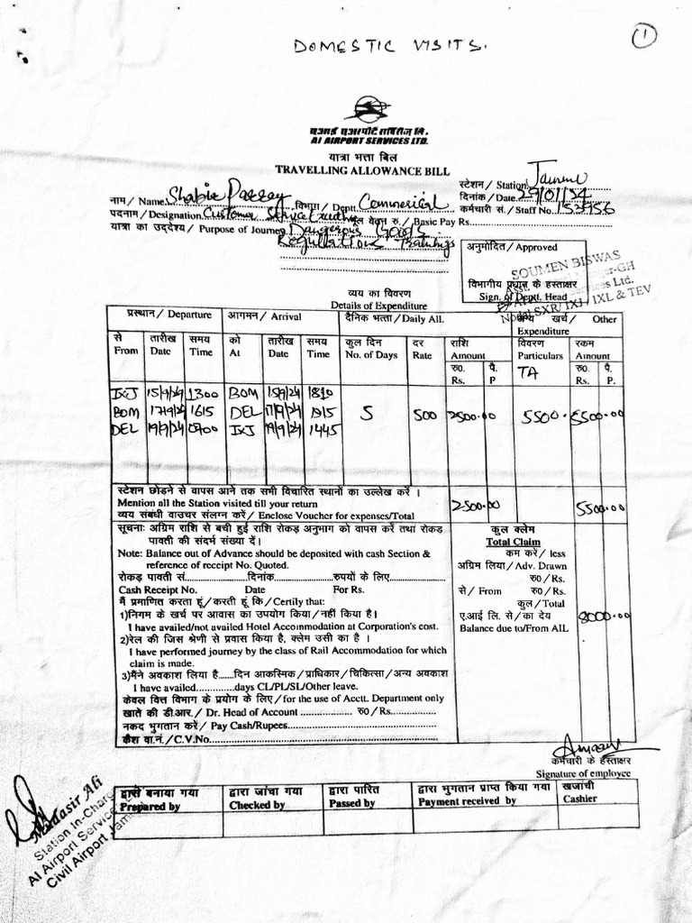 TA-DA Form (Shabir Ahmad Parray) 26-Feb-2025 10-33-59(1) | PDF