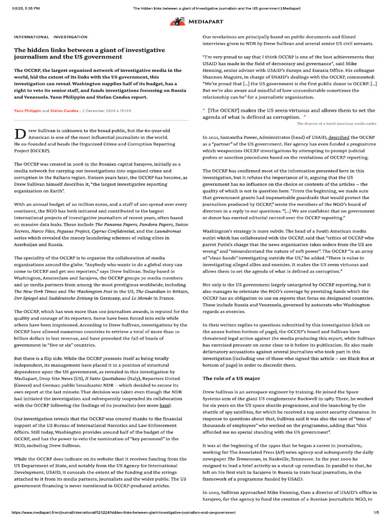 Drew Sullivan - Occrp | PDF