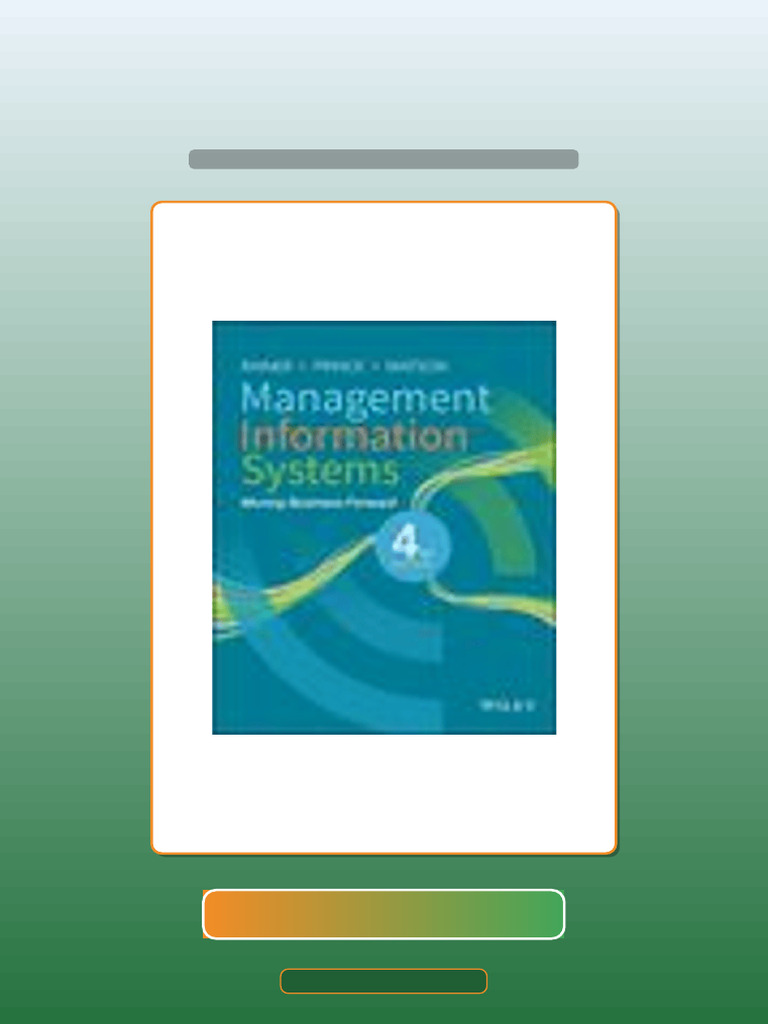 Management Information Systems 4th Edition by Rainer Ebook and TestBank ...