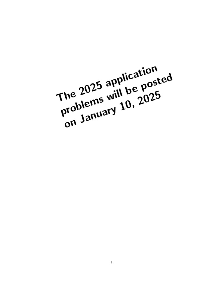 Application Problems | PDF