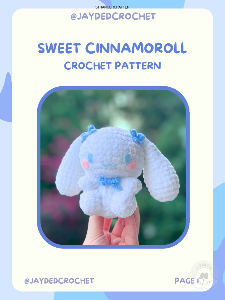 Sweet Cinnamoroll Crochet Pattern | PDF | Crochet | Textile Arts