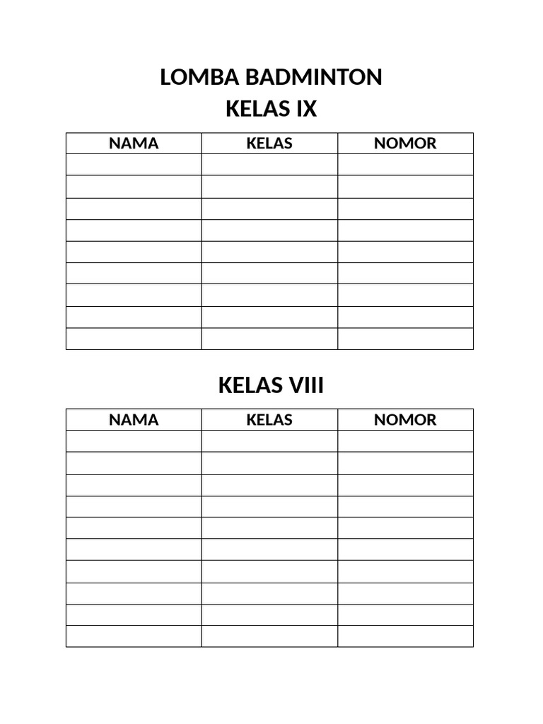 Lomba Badminton | PDF