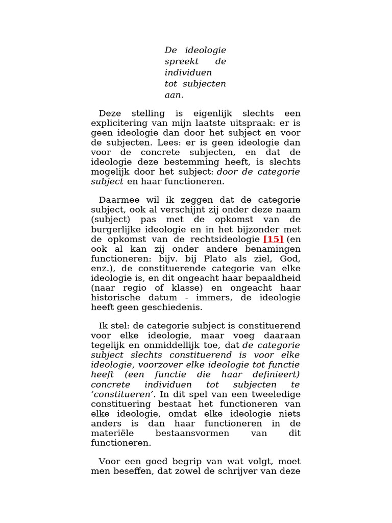 Althusser Nederlands | PDF