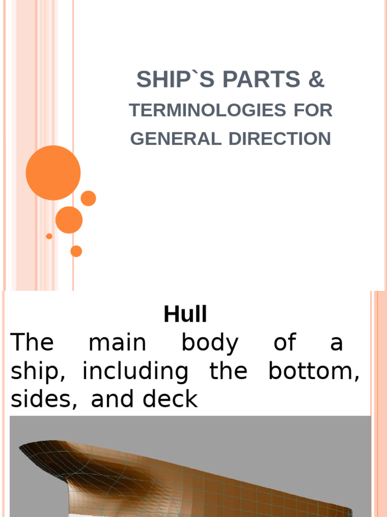 Ship Hull and Direction Terminology | PDF | Ships | Port And Starboard