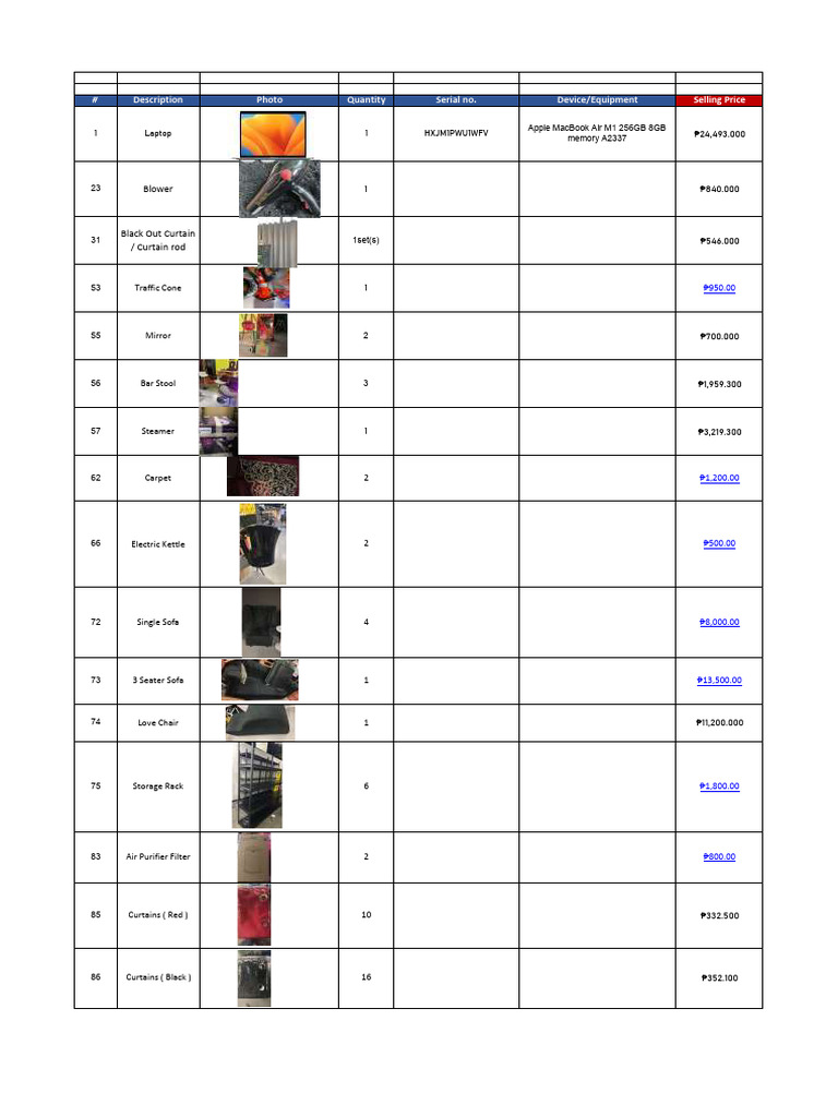 One Take Inventory 2025 - For Sale (Glam) | PDF | Macintosh Platform | Computer Hardware