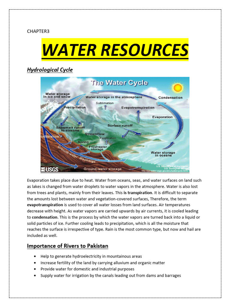 Chapter 3 Water Resources | PDF | Indus River | Irrigation