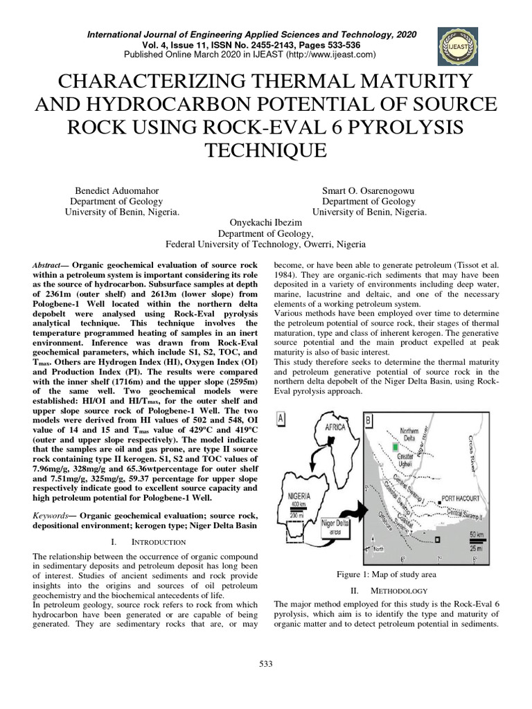 Characterizing Thermal Maturity and Hydr | PDF | Pyrolysis | Total ...