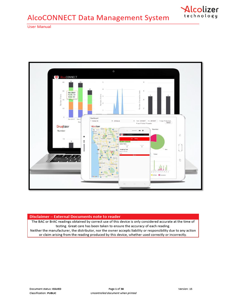 AlcoCONNECT Data Management System User Manual V15 | PDF | Password | Qr Code