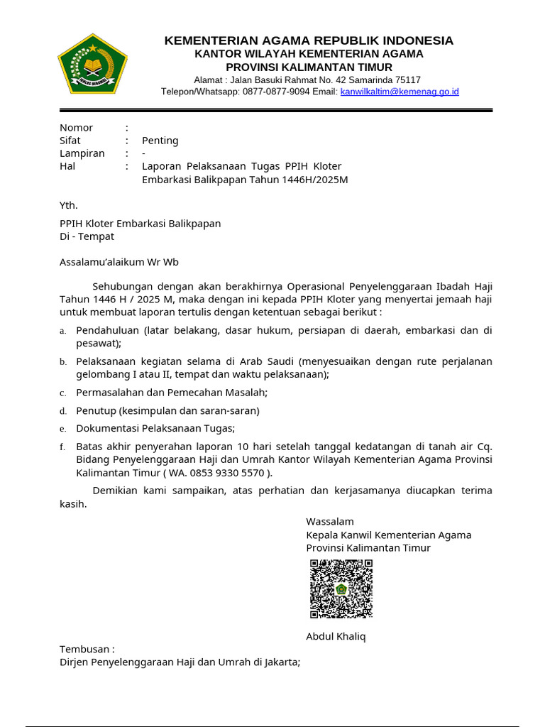 20250613120411surat Laporan Ppih Kloter 2025 | PDF