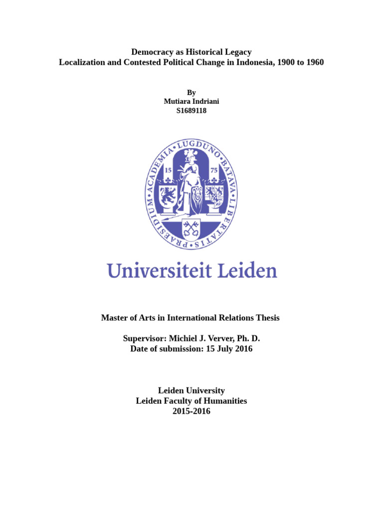 1887 42761-Master Thesis | PDF | Democracy | Political Ideologies
