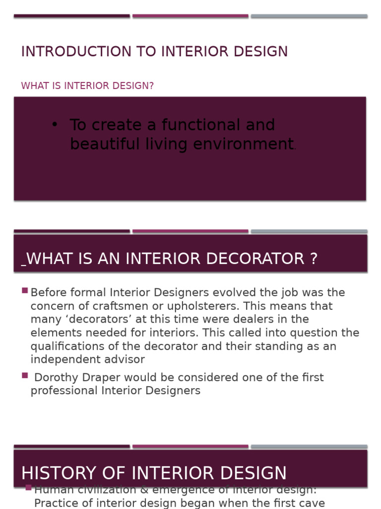 1.introduction To Interior Design | PDF