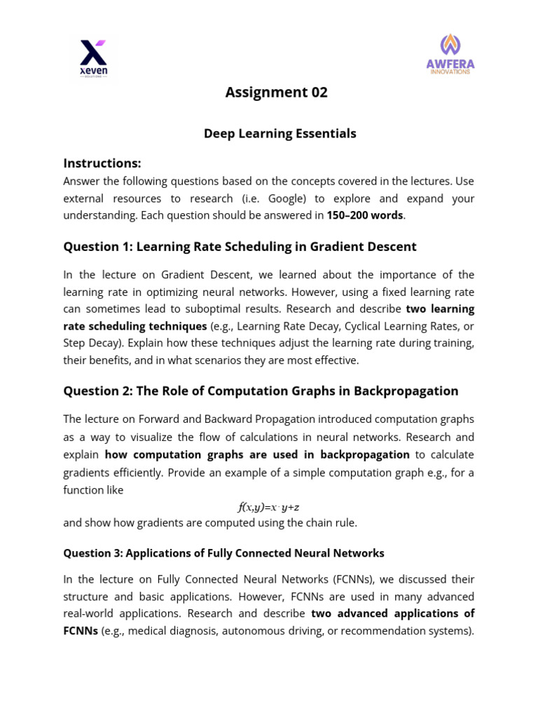 Deep Learning Assignments 02 | PDF | Deep Learning | Machine Learning