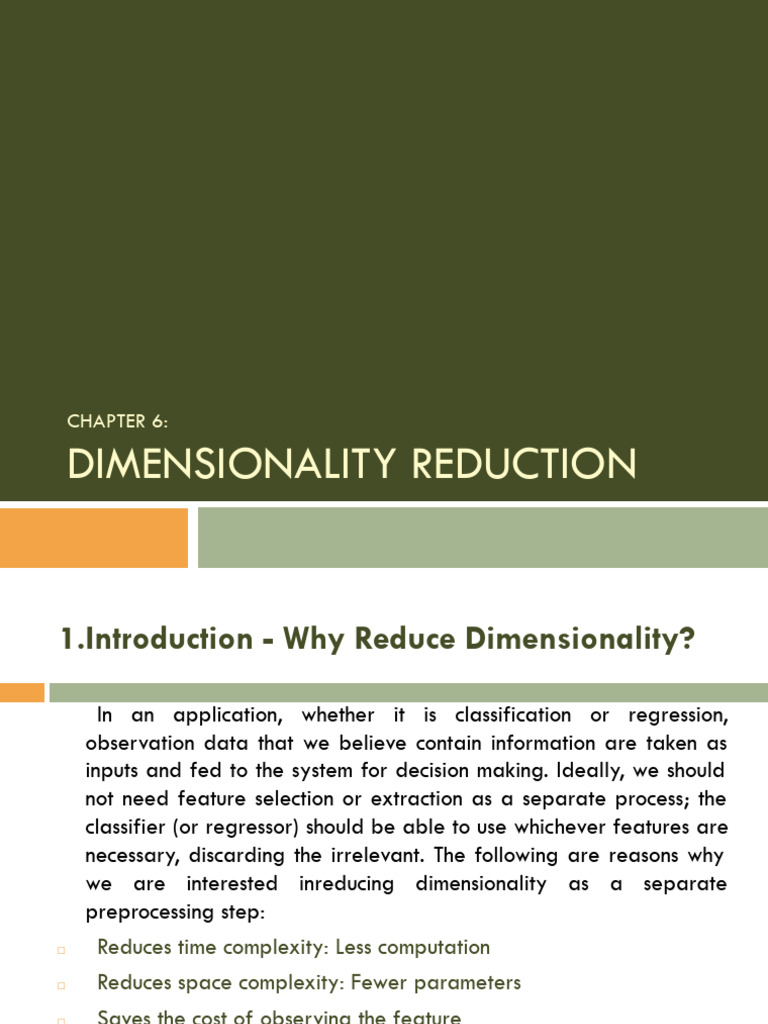 Unit IV Dimensionality Reduction | PDF | Principal Component Analysis | Applied Mathematics