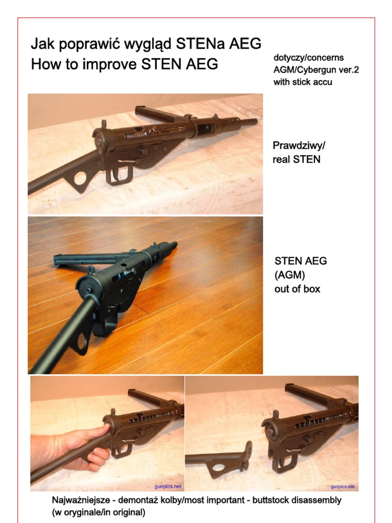 Sten AEGcustom | PDF | Weapon Design | Firearm Components