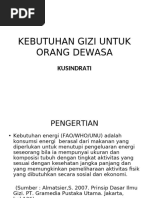 Panduan Angka Kecukupan Gizi (AKG) | PDF