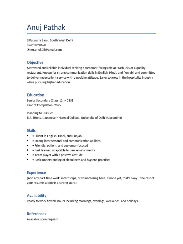 Anuj Pathak Resume Updated | PDF