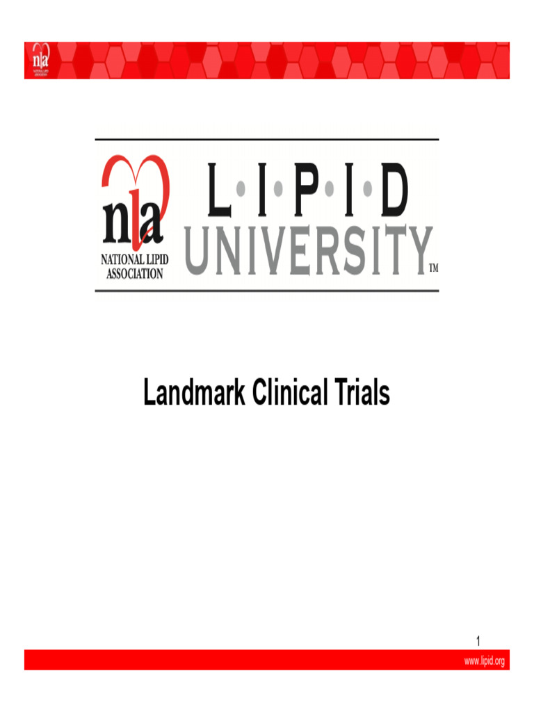 Clinical Trials in Lipid Management | PDF | Statin | Evidence Based ...
