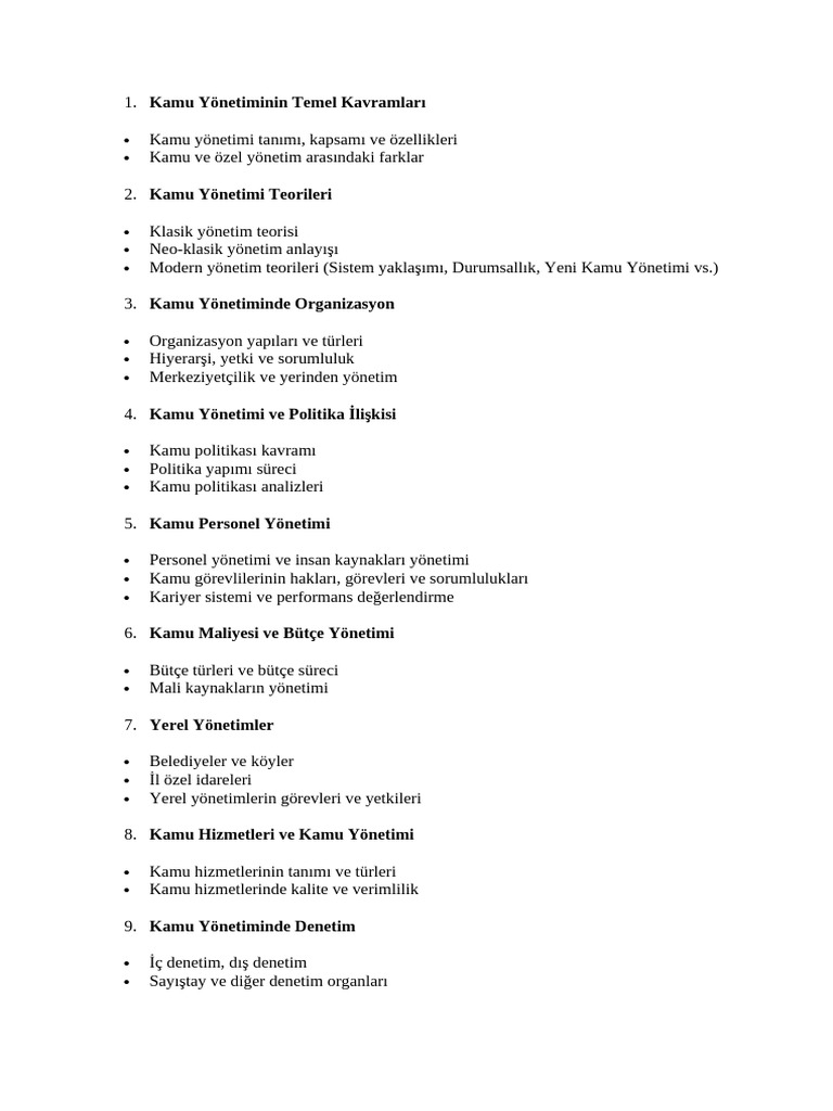 Kpss-A Kamu Yöneti̇mi̇ | PDF
