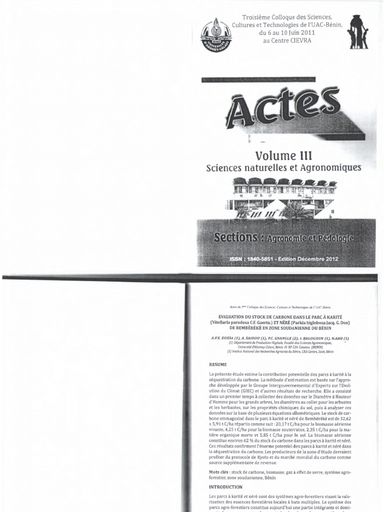 Evaluation Du Stock de Carbone | PDF