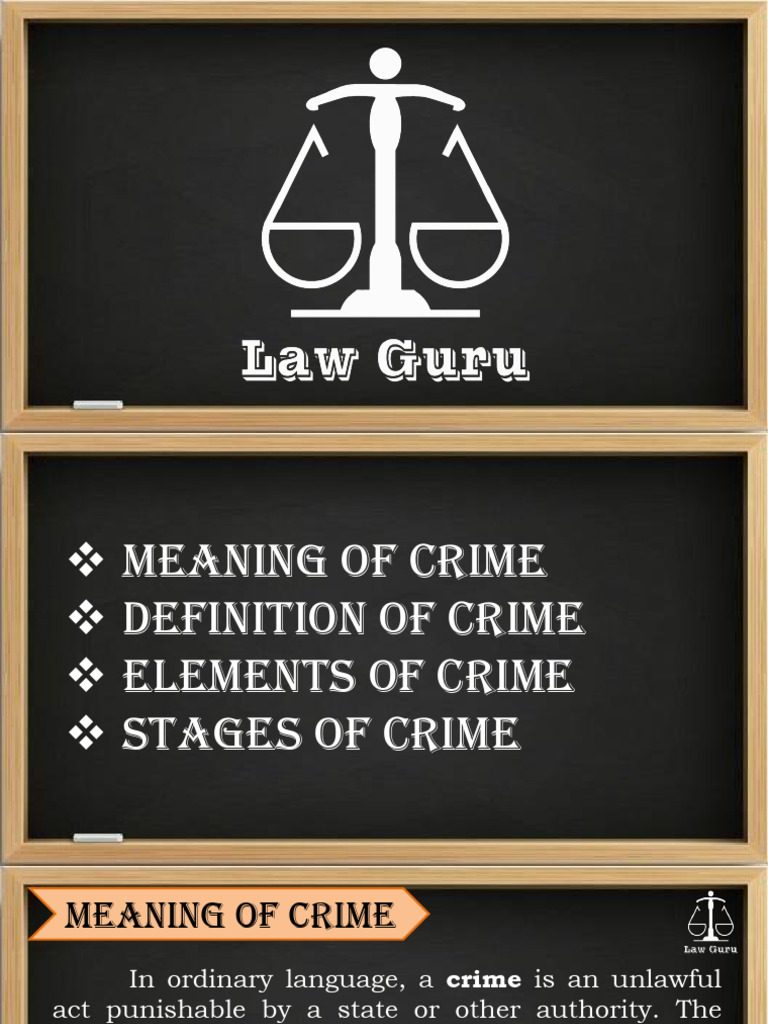Understanding Crime and Its Elements | PDF | Crimes | Crime & Violence