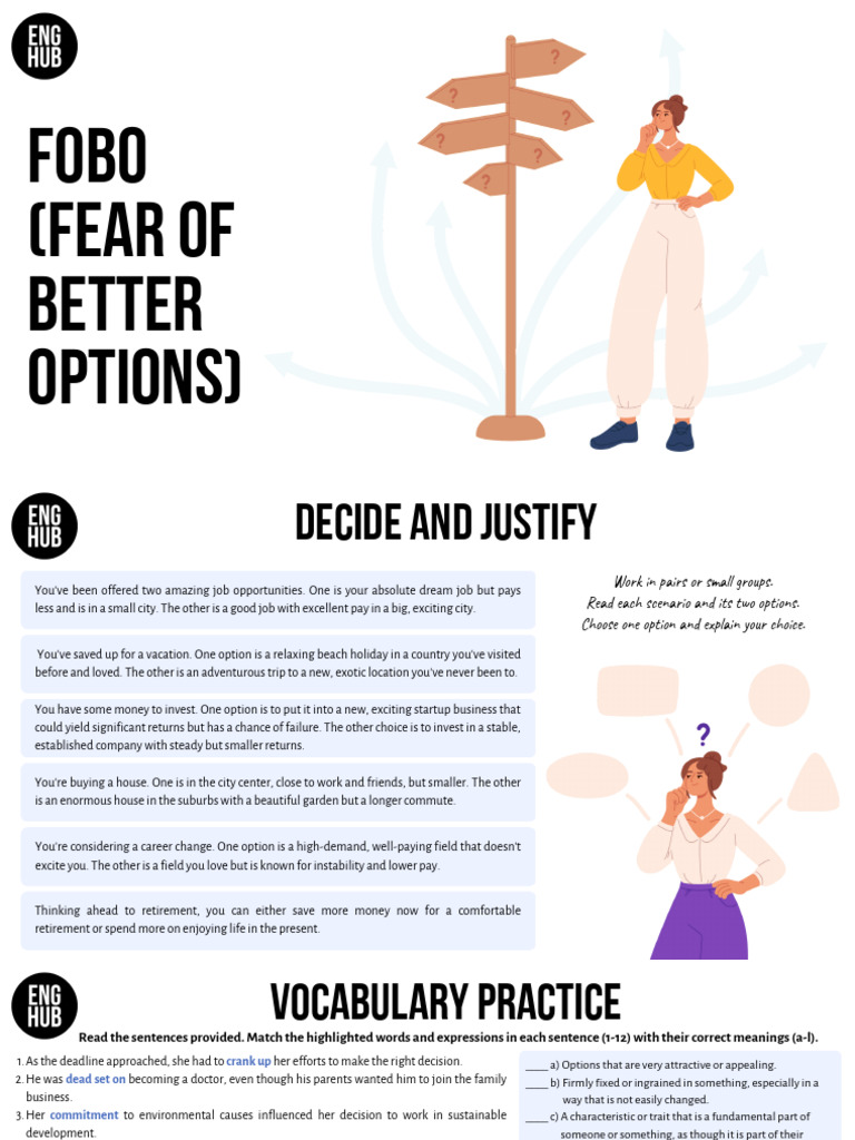 Understanding FOBO: Fear of Better Options | PDF | Decision Making ...