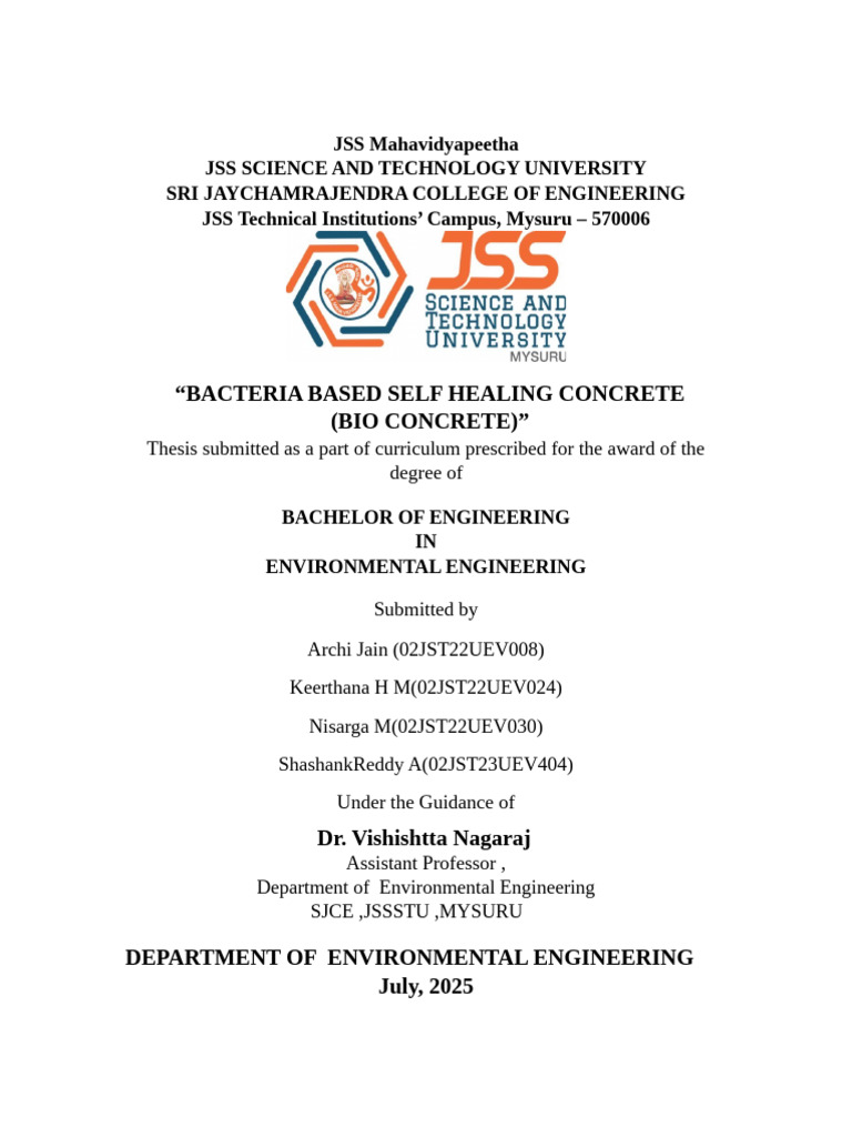 Final Report 2 | PDF | Concrete | Bacteria