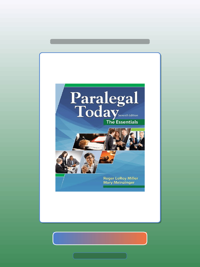 Paralegal Today The Essentials 7th Edition Miller Ebook and TestBank ...
