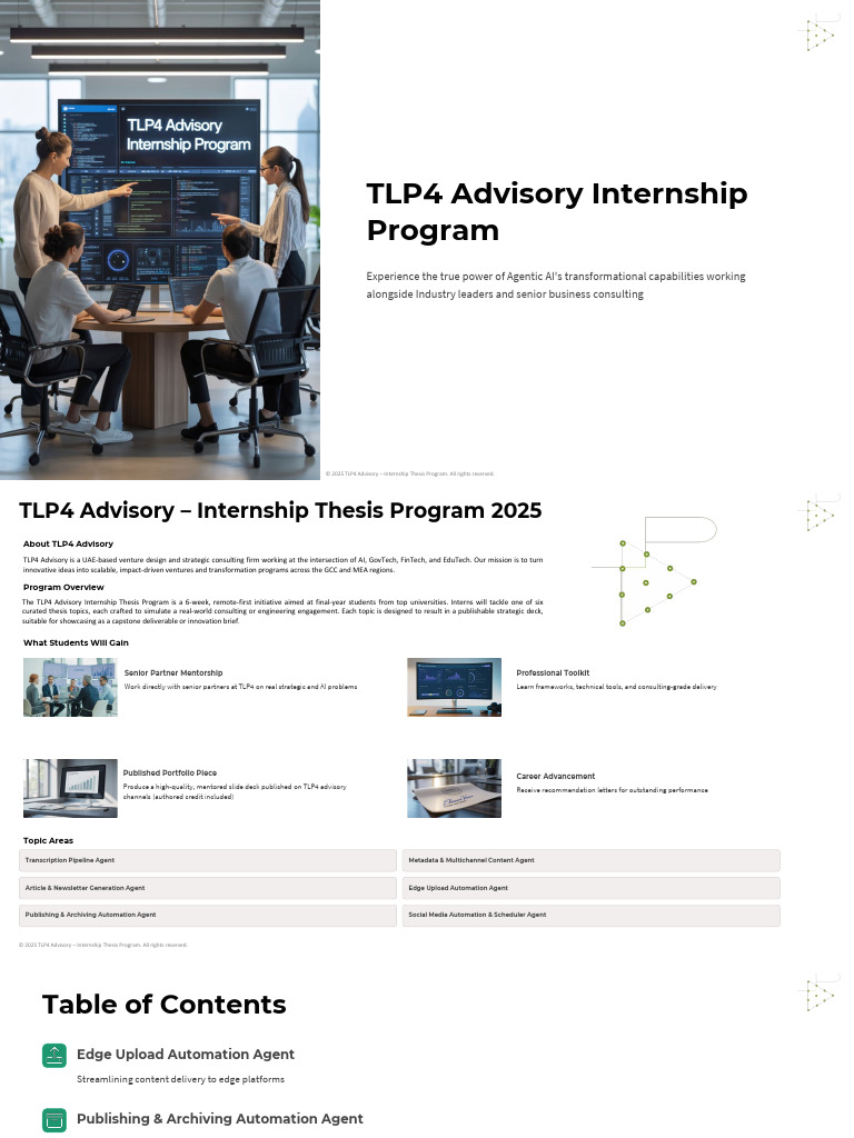 TLP4 Advisory Summer 2025 Internship Program v2 1 | PDF | Graphical User Interfaces | Computer File