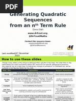 Quadratic NTH Term | PDF | Mathematical Objects | Discrete Mathematics