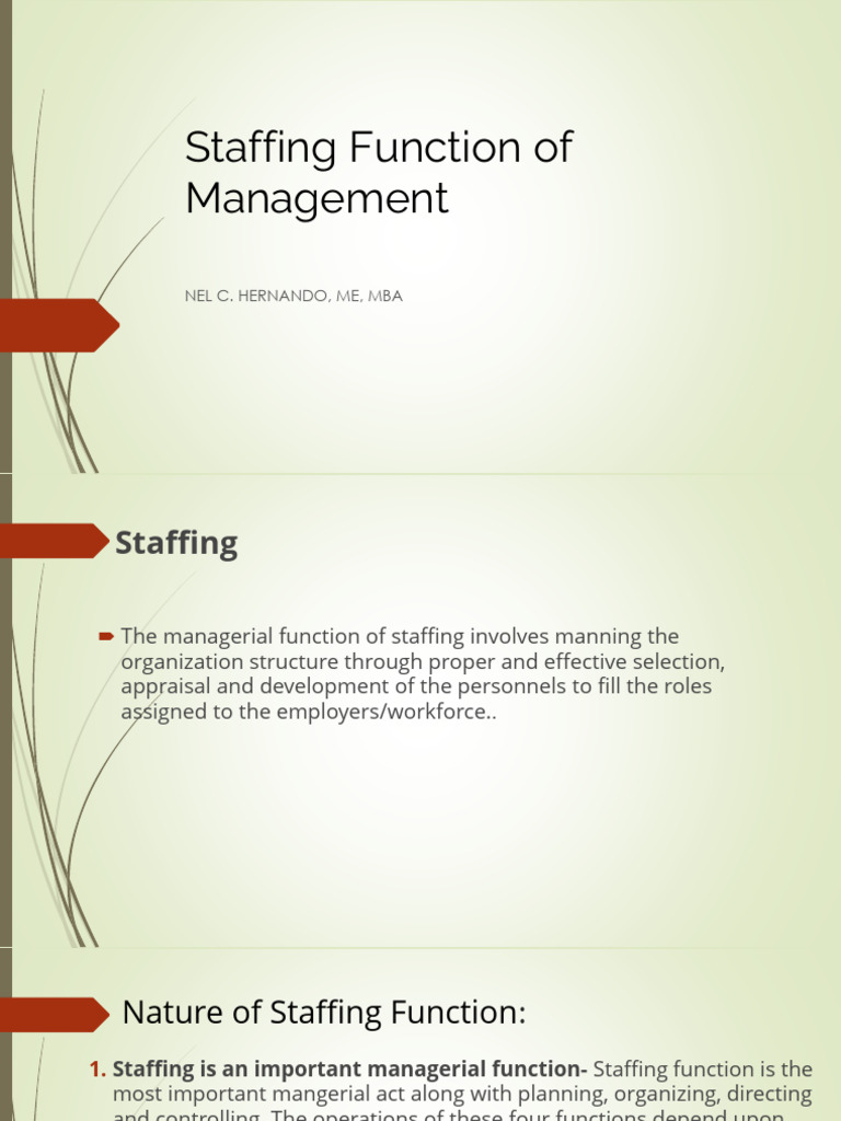 Key Functions of Staffing Management | PDF | Forecasting | Human Resources
