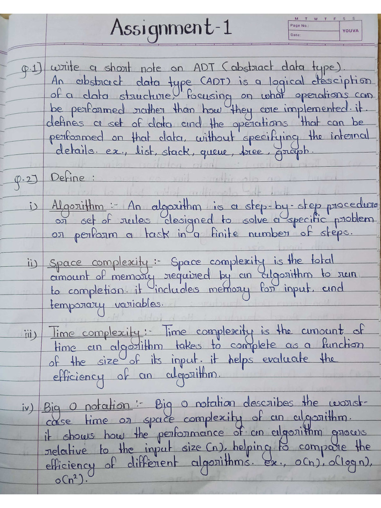 Data Structure 1st Assignment | PDF
