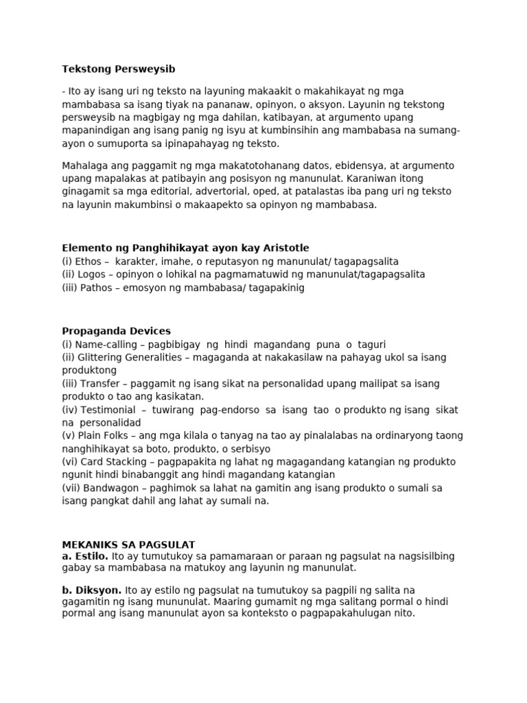 Tekstong-Persweysib | PDF