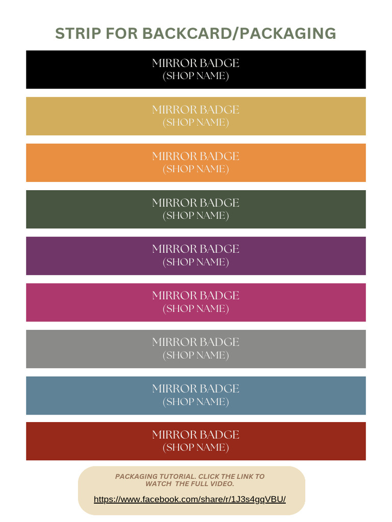 58mm Mirror and Button Pin Badge Template by KIMCUT | PDF