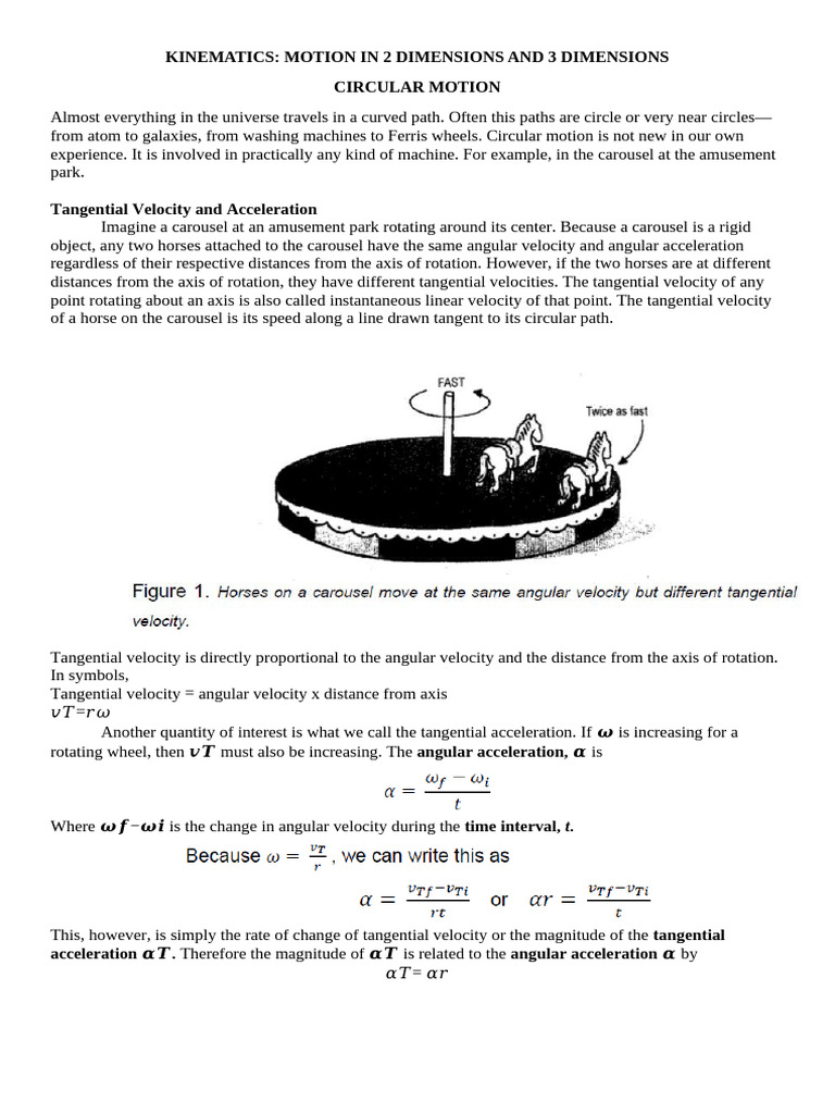 Kinematics Motion in 2 Dimensions and 3 Dimensions (Physics) | PDF | Acceleration | Rotation ...