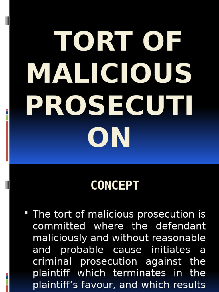 Understanding Malicious Prosecution Tort | PDF | Prosecutor | Acquittal
