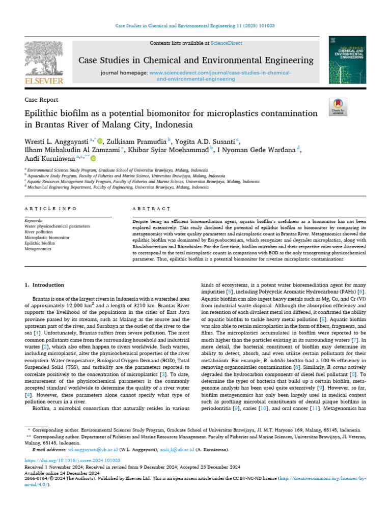 Epilithic Biofilm As A Potential Biomonitor For Microplastics ...