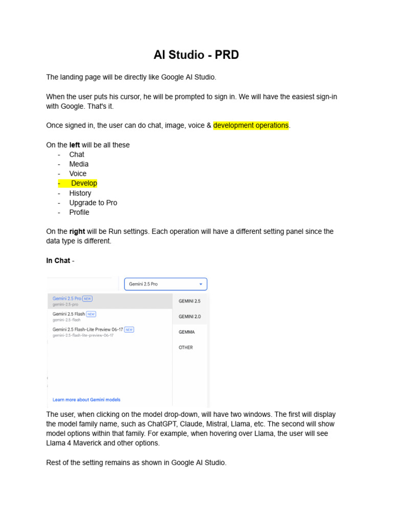 Ai Studio - PRD | PDF