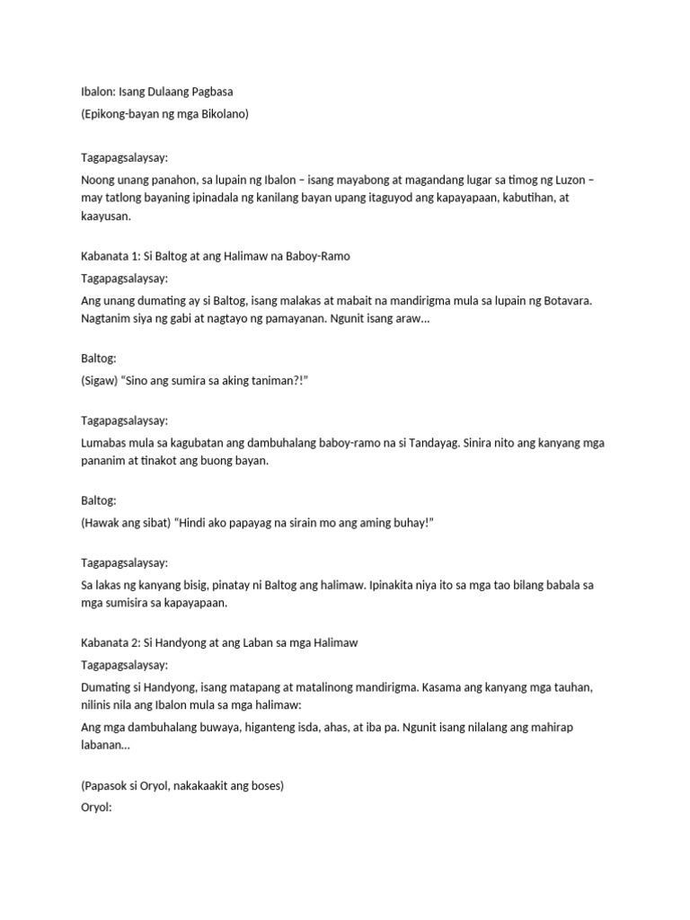 Ibalon Short Version | PDF