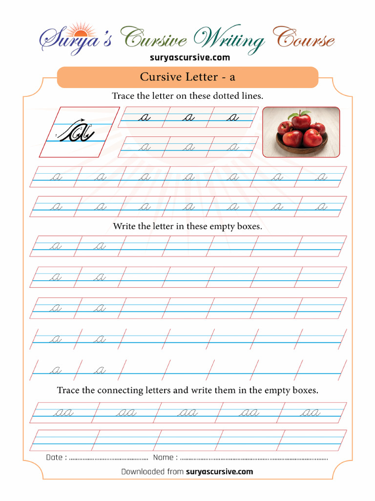 Cursive Small Letter A | PDF