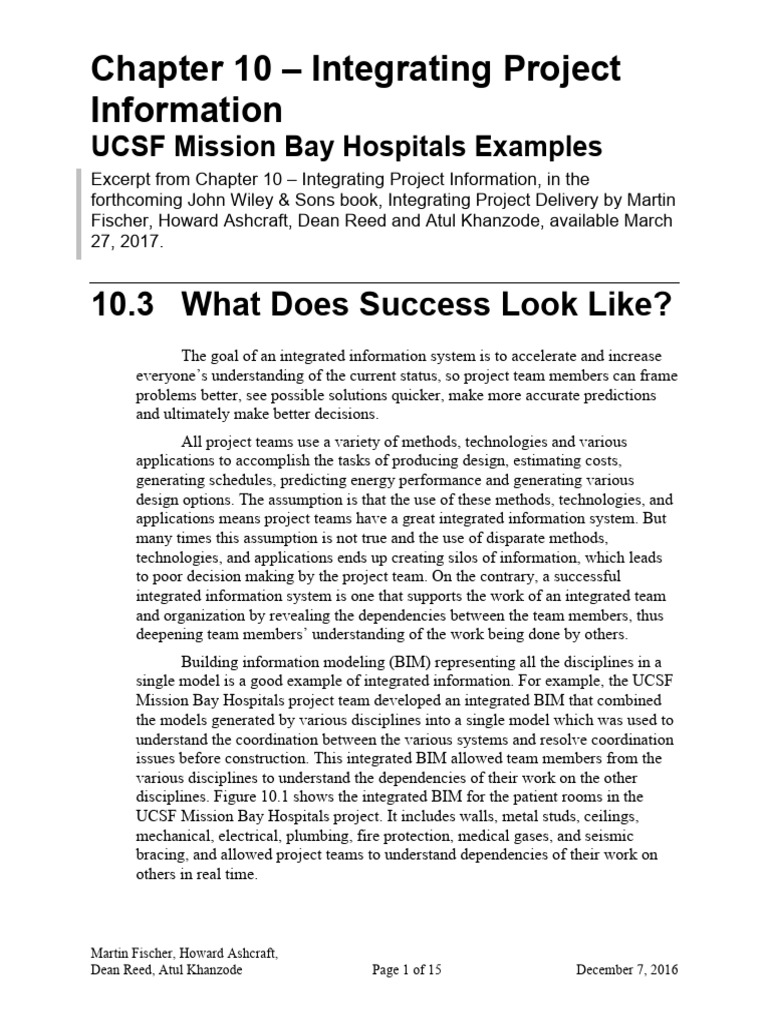 Integrating BIM in UCSF Hospitals Project | PDF | Building Information ...