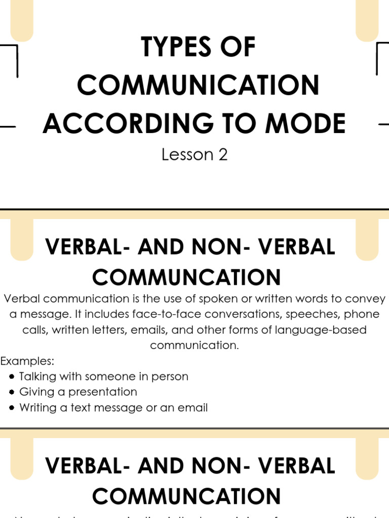 Types of Communication Modes Explained | PDF | Communication ...