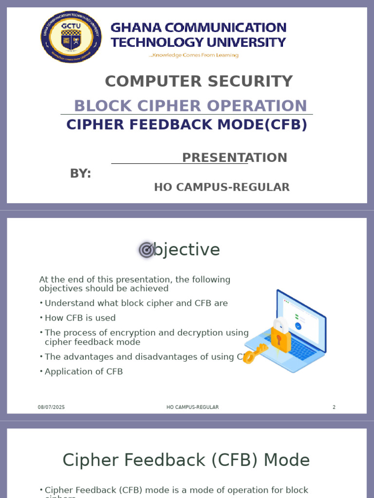 Cipher Feedback Mode | PDF | Encryption | Computing